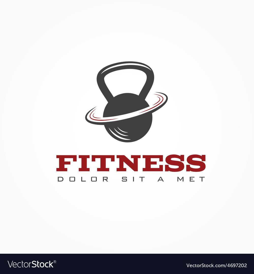 Kettlebell design template Royalty Free Vector Image