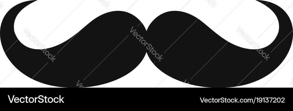 Operetta whiskers icon simple style Royalty Free Vector