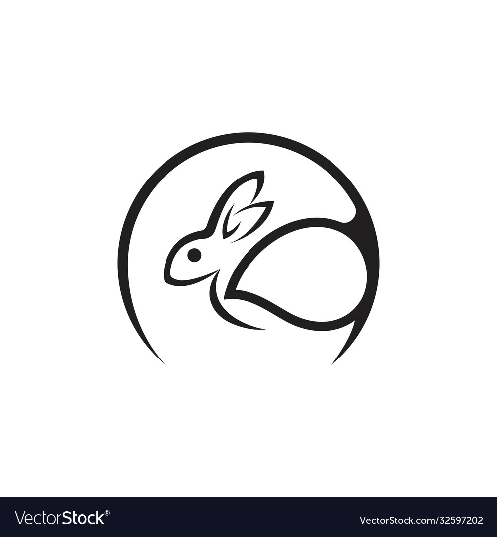Rabbit logo Royalty Free Vector Image - VectorStock