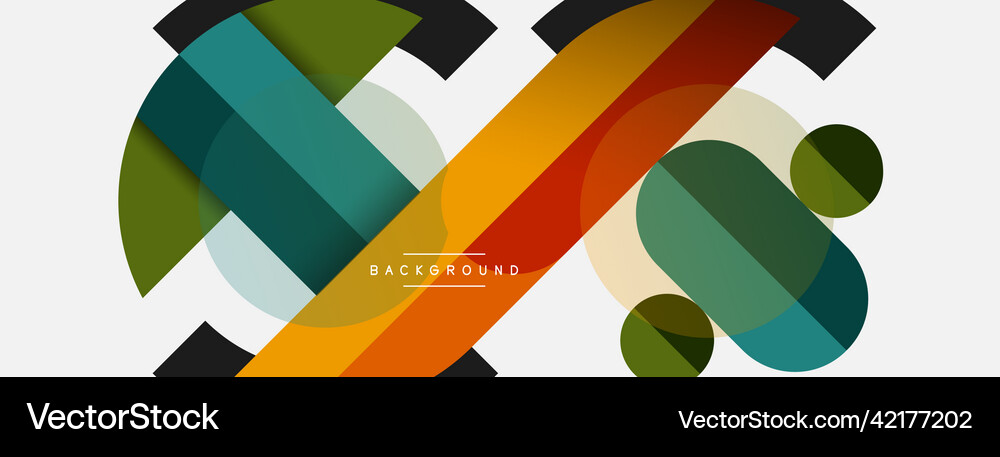 Round geometric shapes lines and circles Vector Image