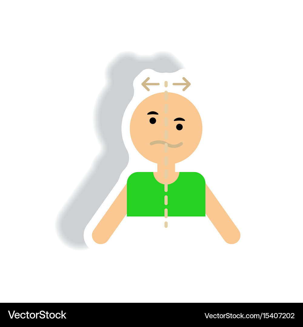 Stylish icon in paper sticker style attack stroke Vector Image