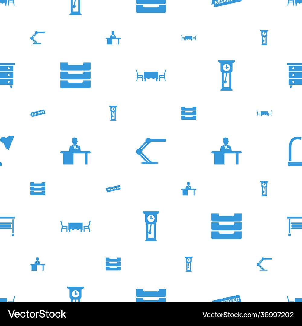 Table icons pattern seamless white background Vector Image