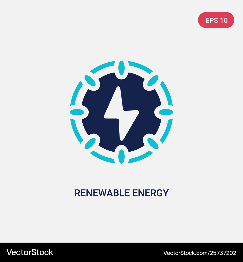 Two color renewable energy icon from ecology Vector Image