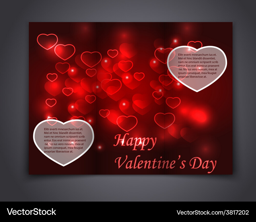 Valentine brochure flyer card and book Royalty Free Vector