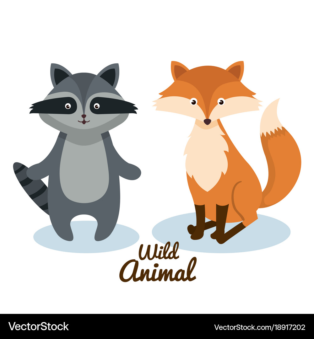 Woodland animals wild icon Royalty Free Vector Image