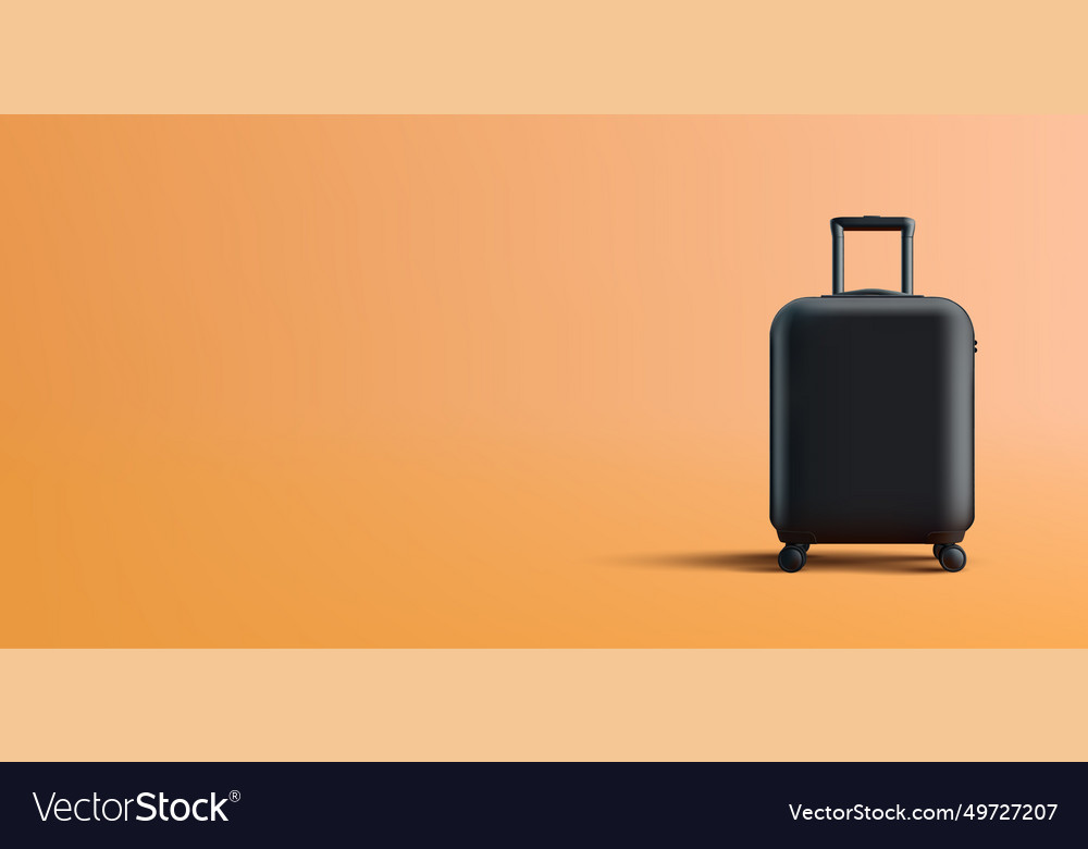 3d render baggage suitcase with extendable Vector Image