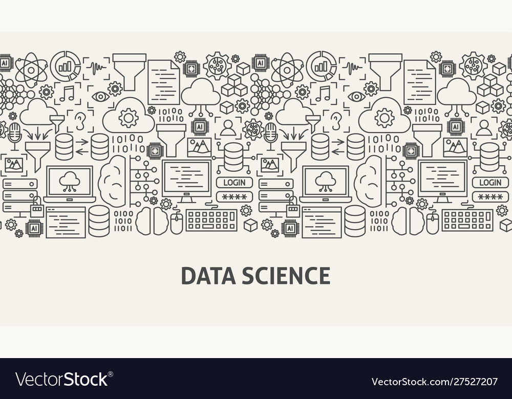 Data science banner concept Royalty Free Vector Image Data science banner concept Royalty Free Vector Image