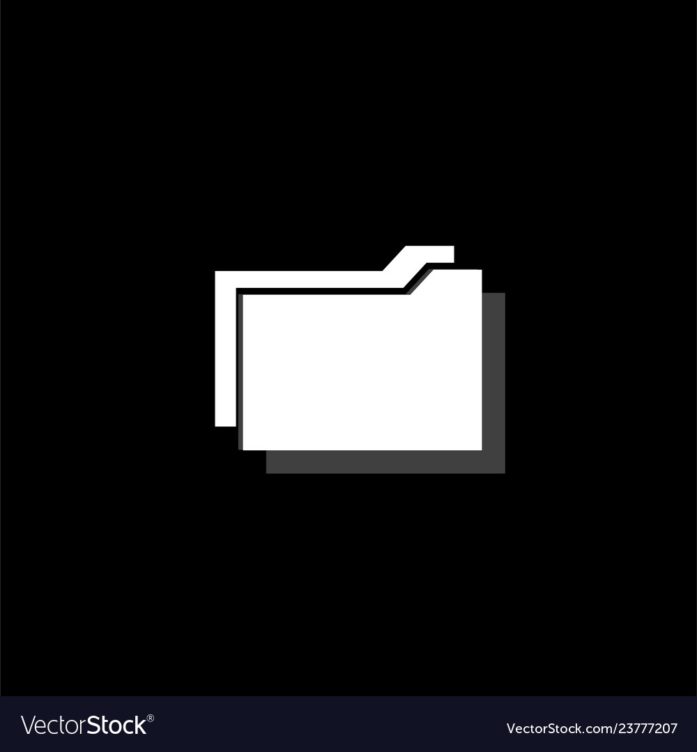 Folder icon flat Royalty Free Vector Image - VectorStock