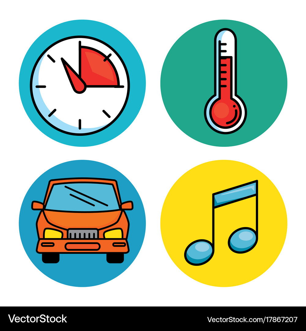 Set of smart home technology system icons Vector Image