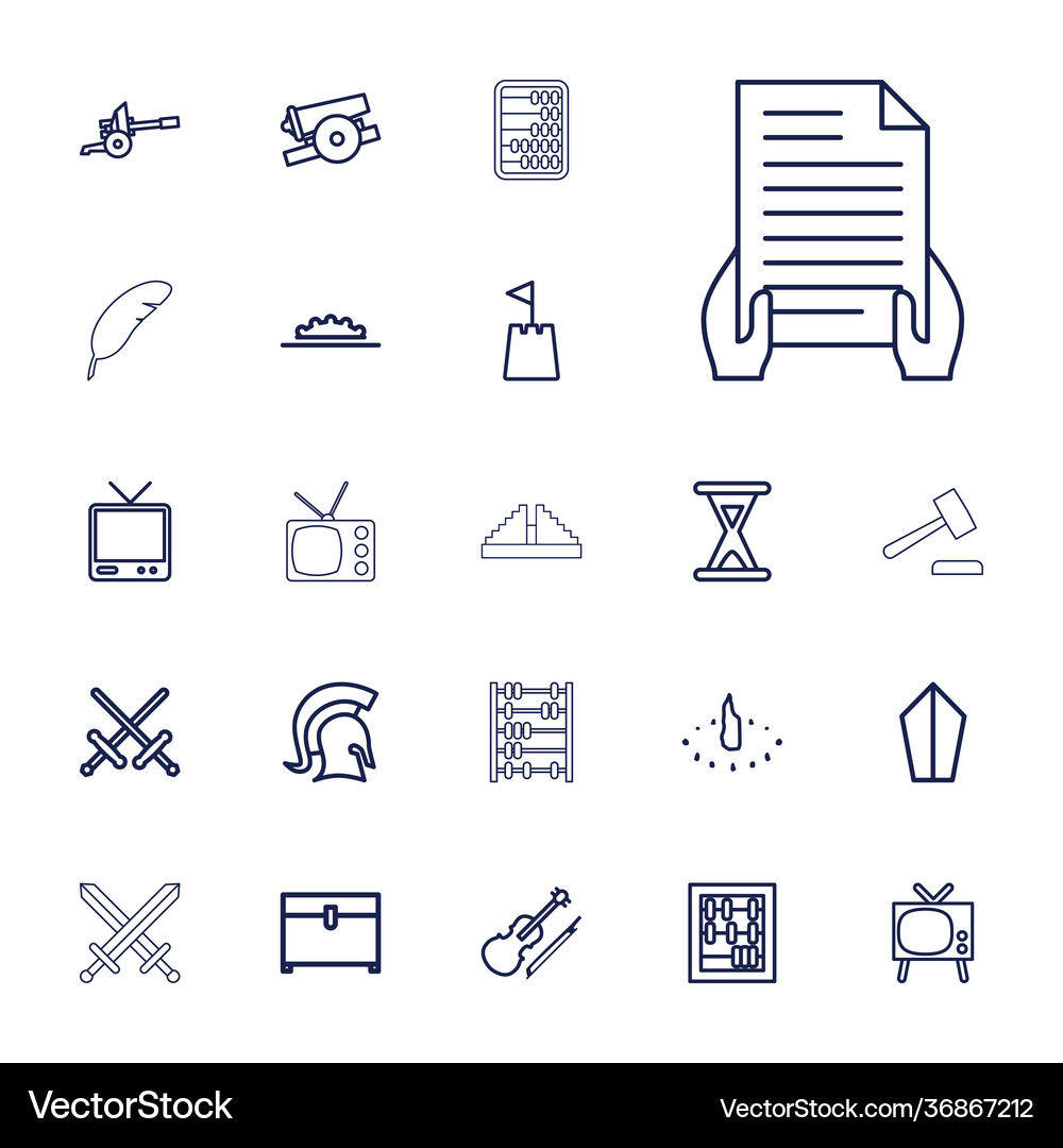 Antique icons Royalty Free Vector Image - VectorStock