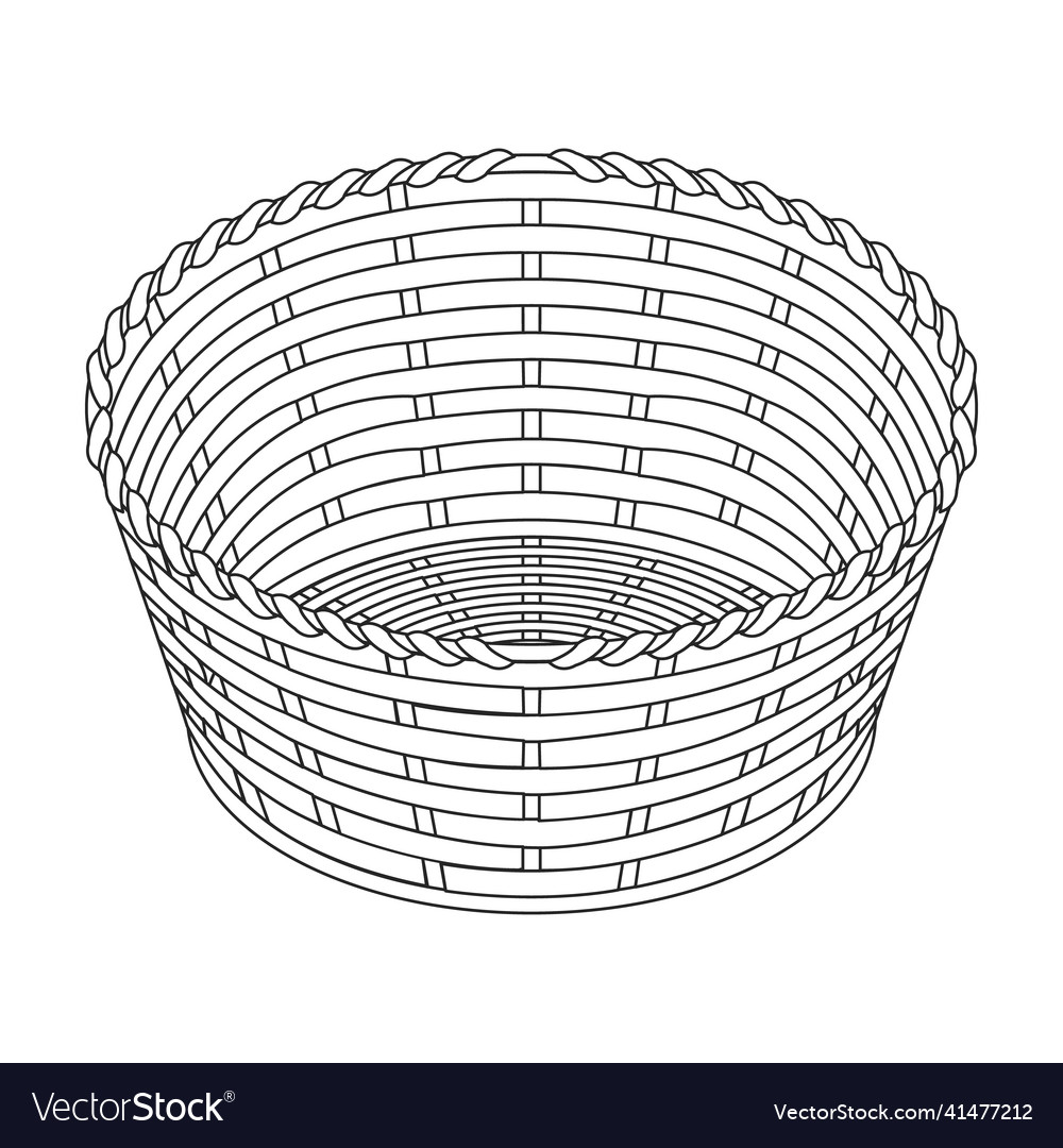 Basket icon outline icon isolated Royalty Free Vector Image Basket icon outline icon isolated Royalty Free Vector Image