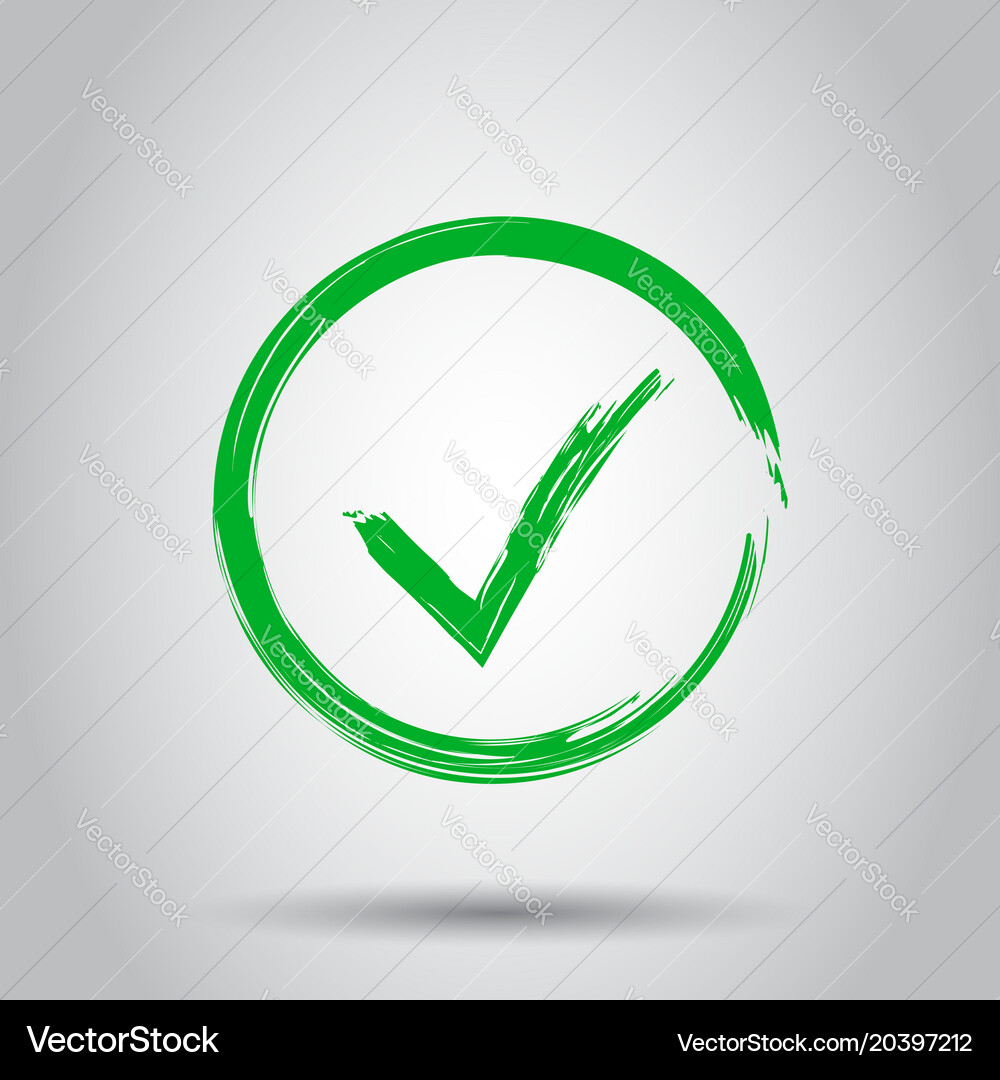 Check marks ok accept icon business concept yes Vector Image