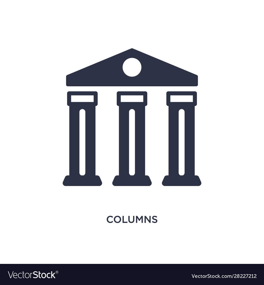 Columns icon on white background simple element Vector Image