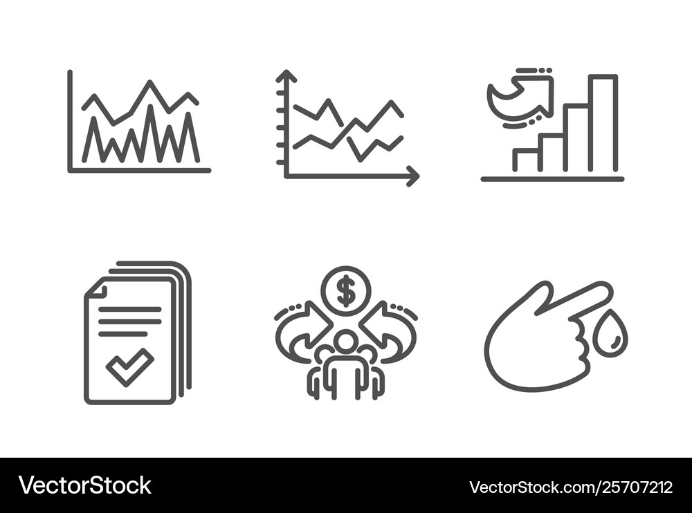 Diagram chart growth chart and sharing economy Vector Image