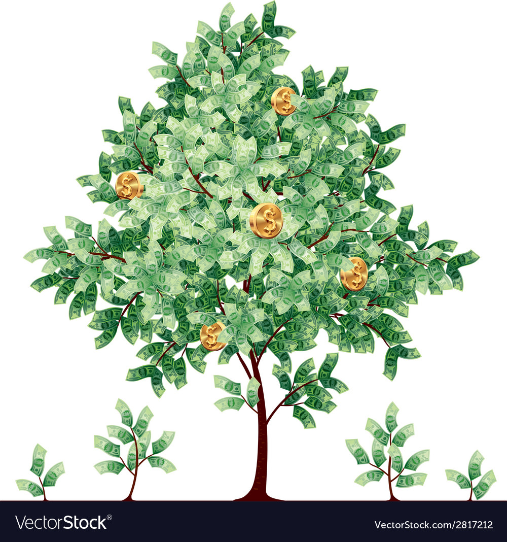 Dollar tree Royalty Free Vector Image - VectorStock