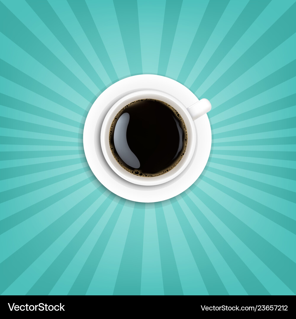 Good morning banner with cup coffee Royalty Free Vector