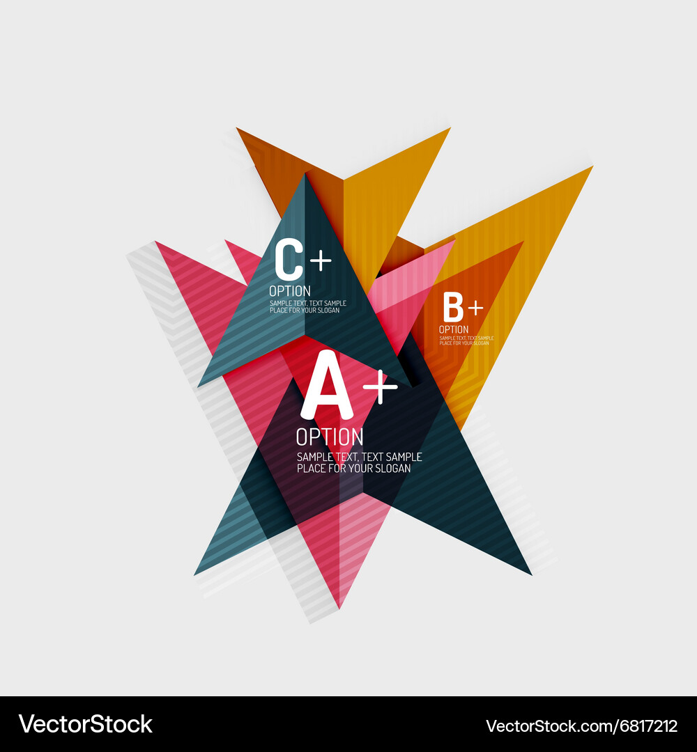 Paper style abstract geometric shapes Royalty Free Vector