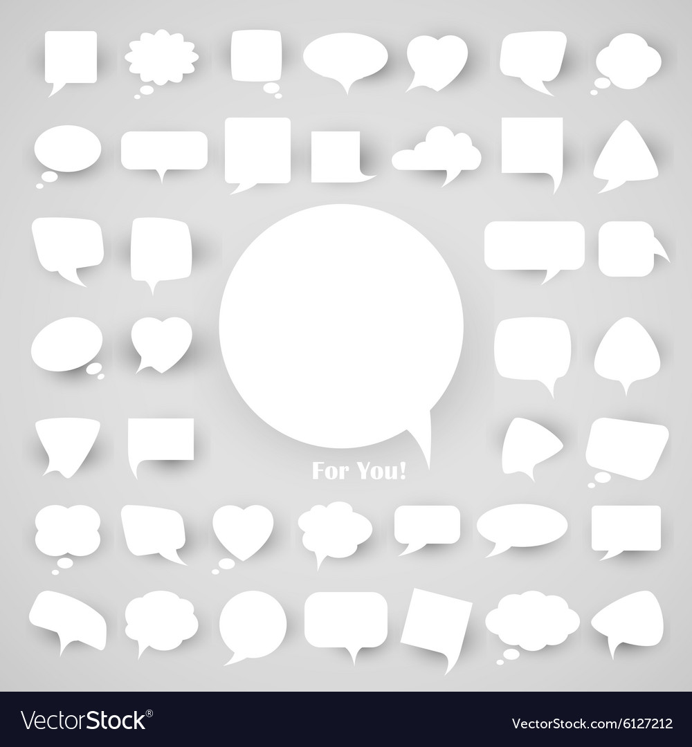 Set of chat bubbles Royalty Free Vector Image - VectorStock