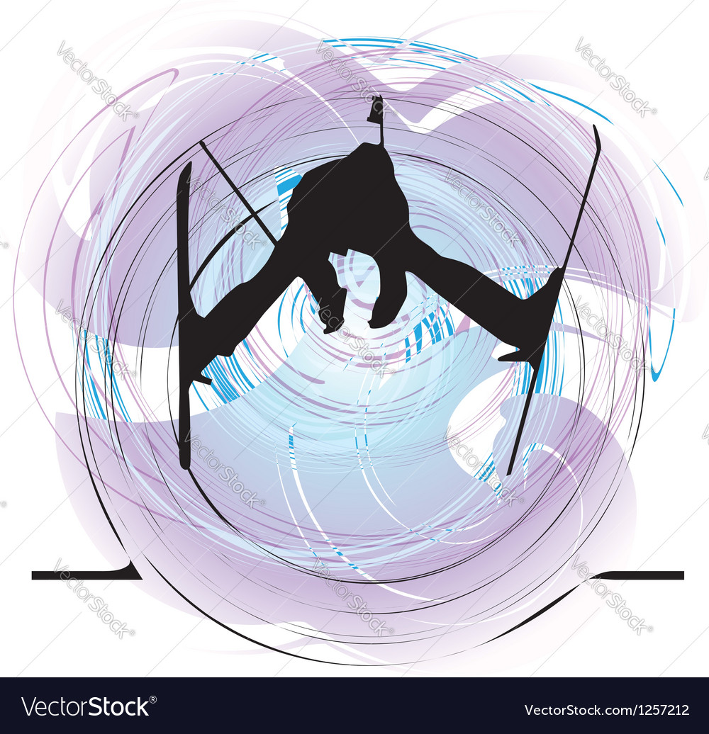 Skiing Royalty Free Vector Image - VectorStock