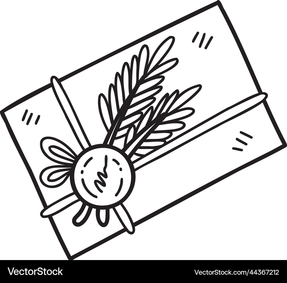 Vintage postcard with wax seal Royalty Free Vector Image