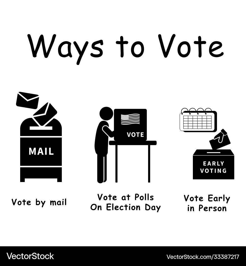 1330 ways to vote election Royalty Free Vector Image