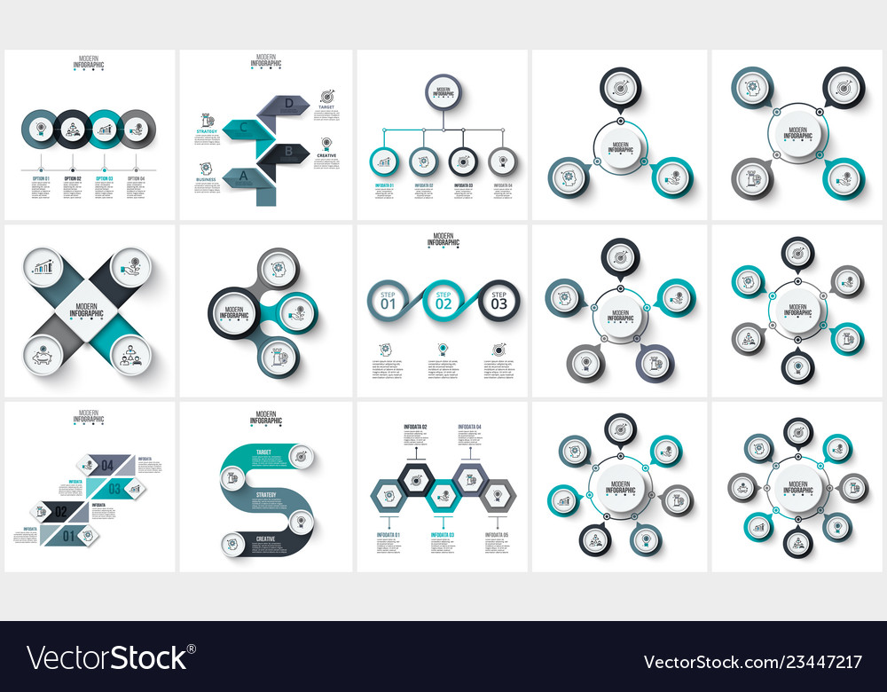 Business data visualization abstract elements Vector Image