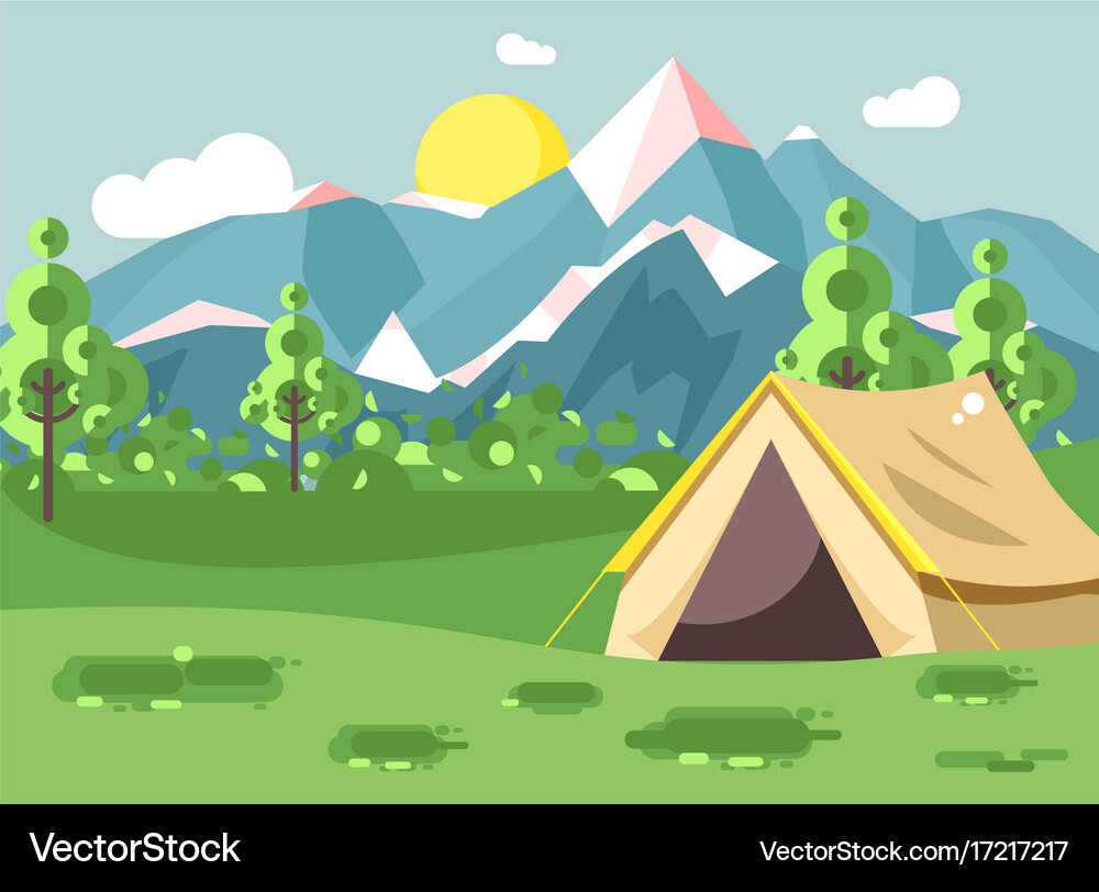 Cartoon nature national park Royalty Free Vector Image
