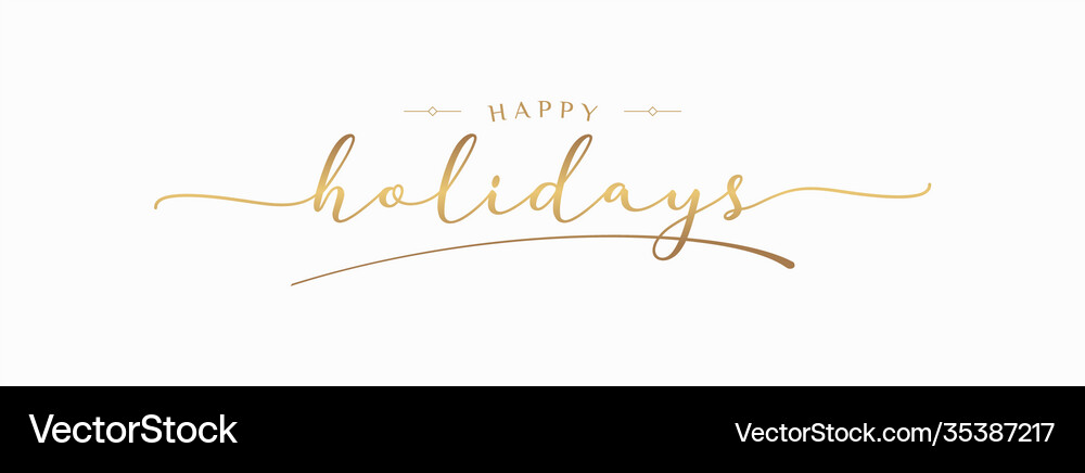 Happy holidays handwriting lettering calligraphy Vector Image
