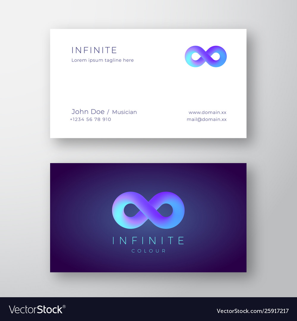 Infinity symbol with modern gradient abstract Vector Image