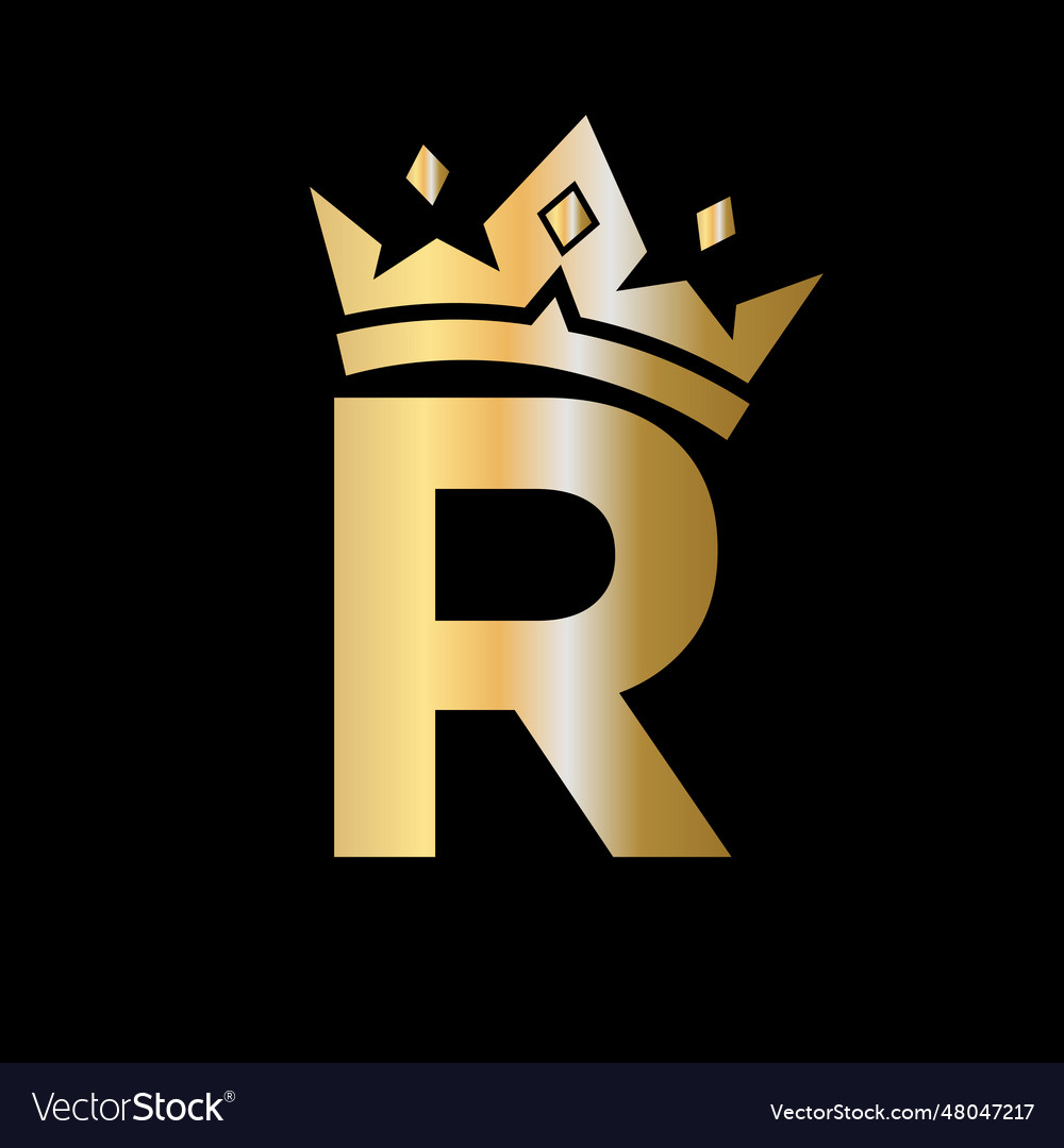 Letter r crown logo crown logo on r Royalty Free Vector Letter r crown logo crown logo on r Royalty Free Vector