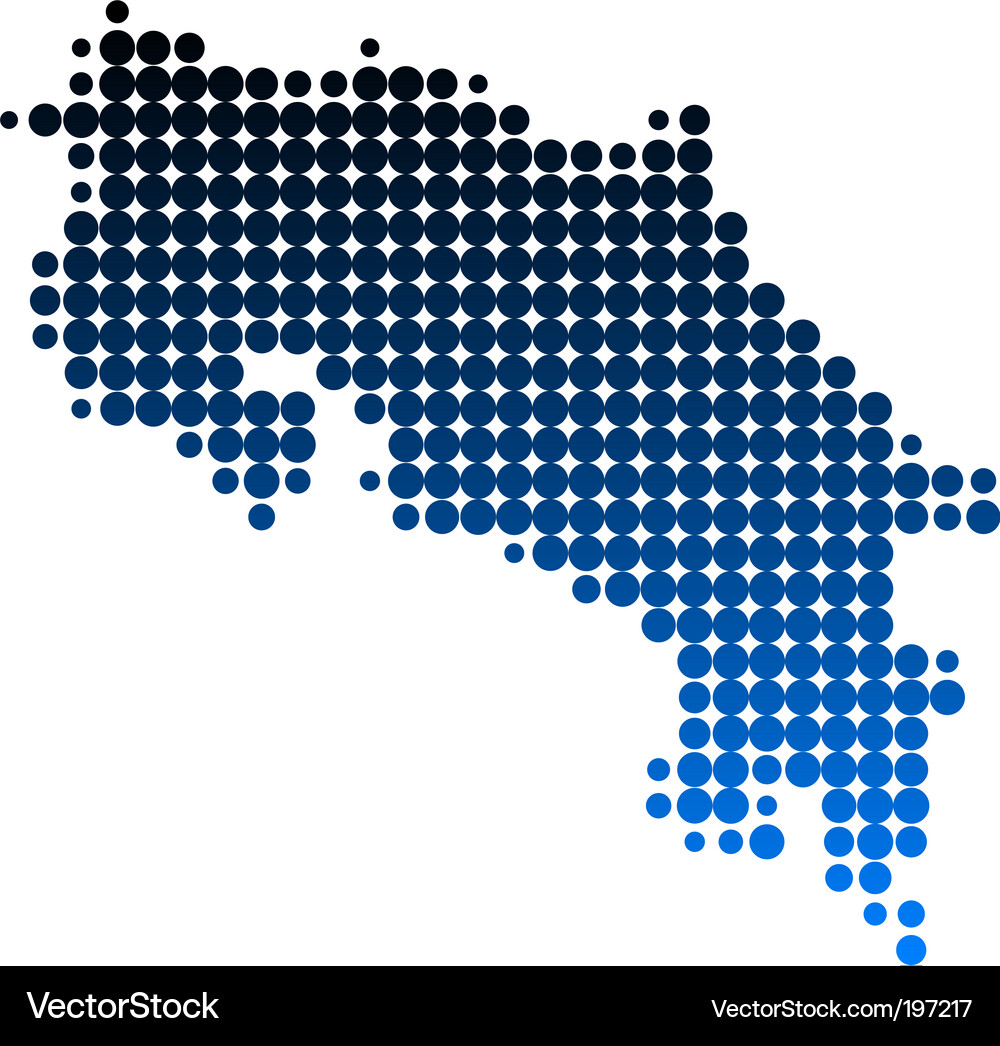 Map of costa rica Royalty Free Vector Image - VectorStock