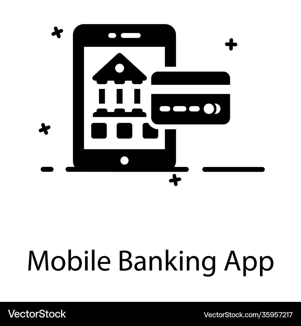 Mobile banking app Royalty Free Vector Image - VectorStock