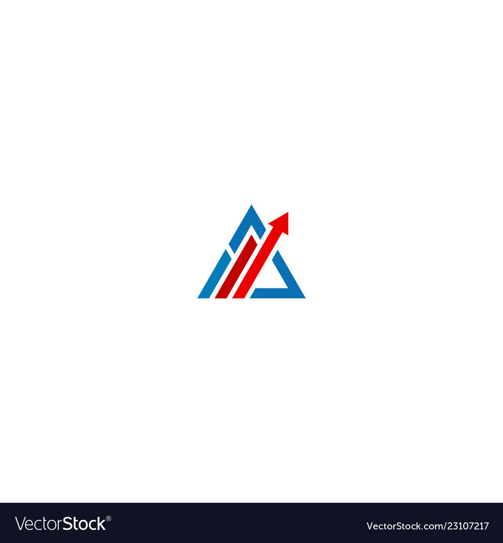 Progress Triangle Arrow Logo Royalty Free Vector Image