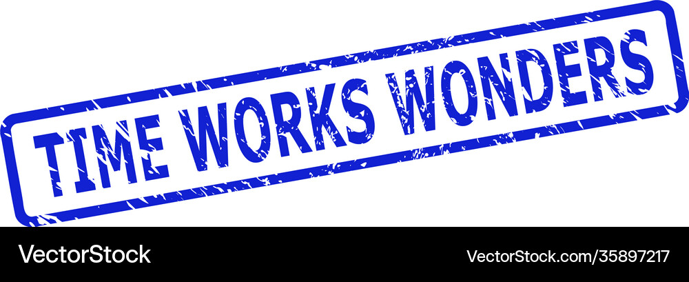 Time works wonders watermark with distress surface