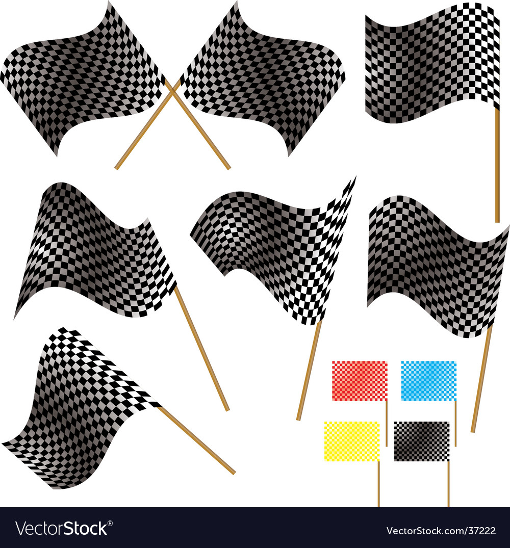 Checkered flag Royalty Free Vector Image - VectorStock
