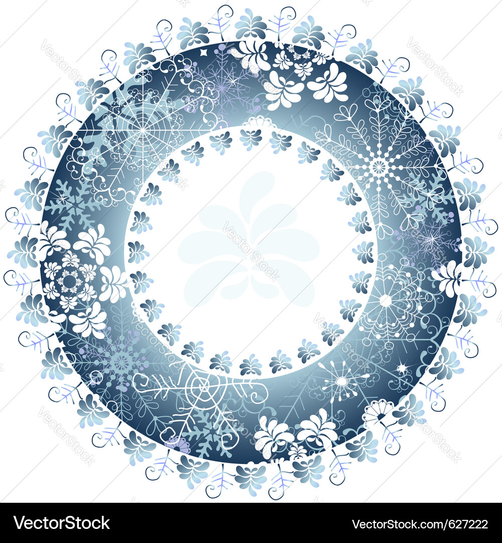 Christmas round frame Royalty Free Vector Image