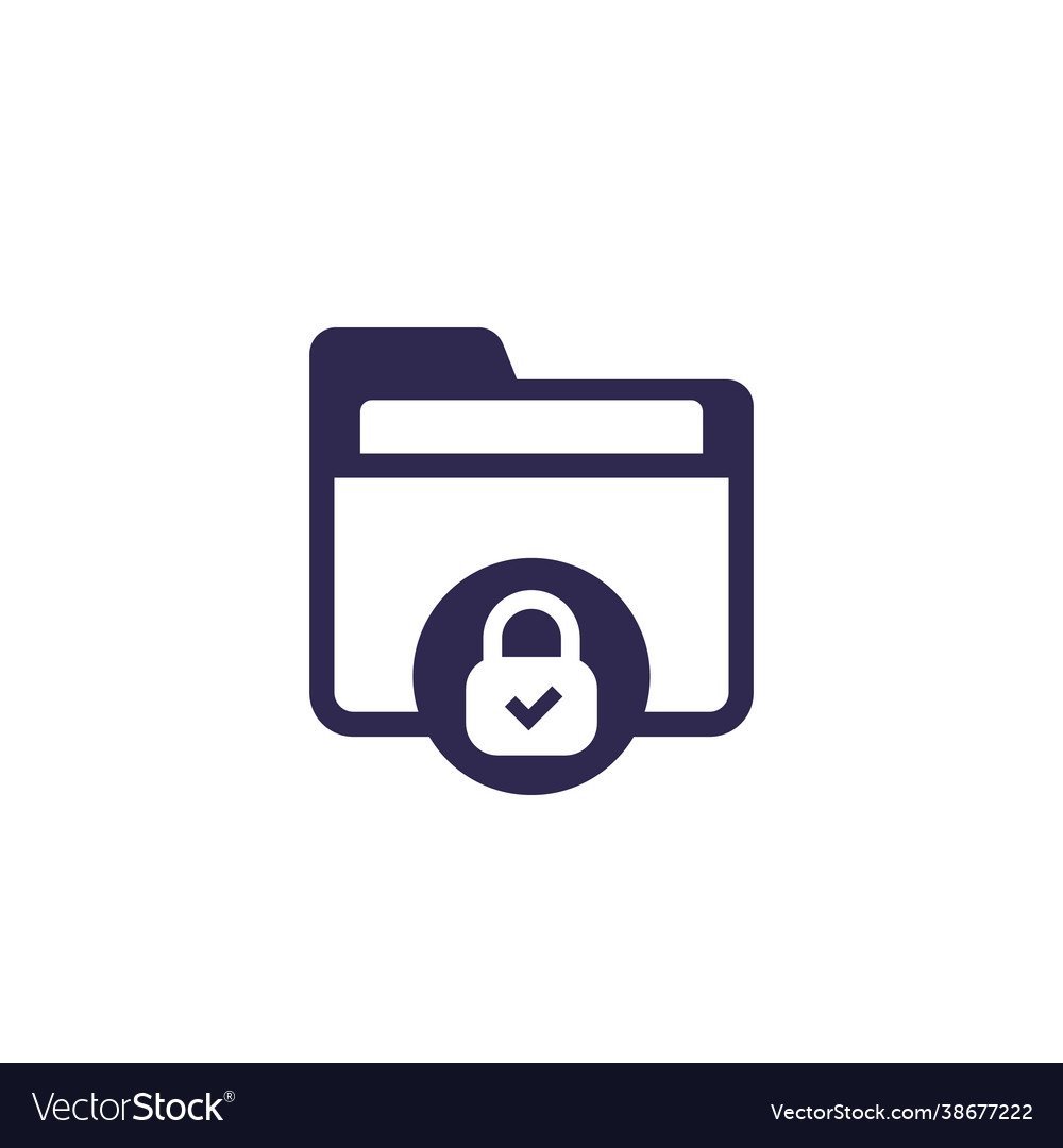Confidential folder protected data icon Royalty Free Vector