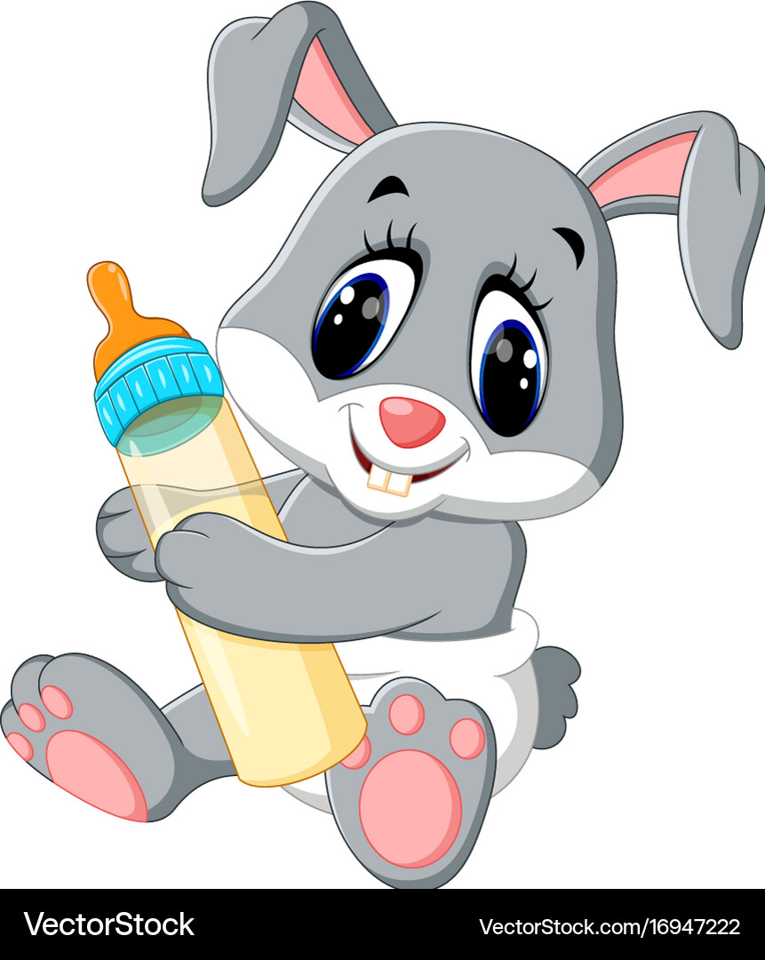 Cute barabbit cartoon Royalty Free Vector Image