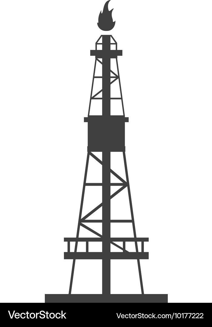 Gas or oil refinery icon Royalty Free Vector Image