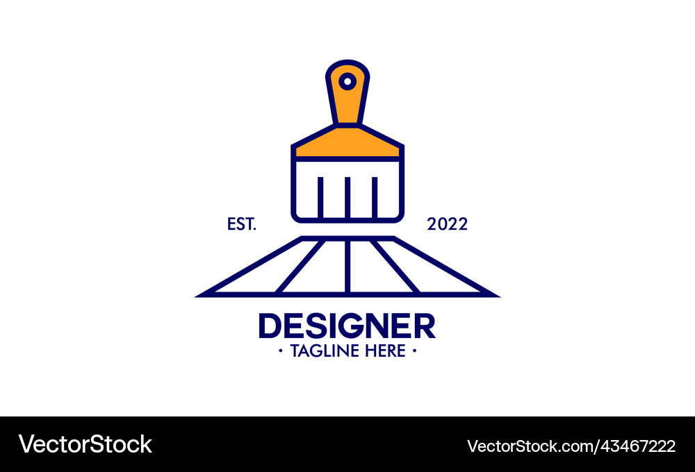 Graphic designer and web design studio tool logo Vector Image