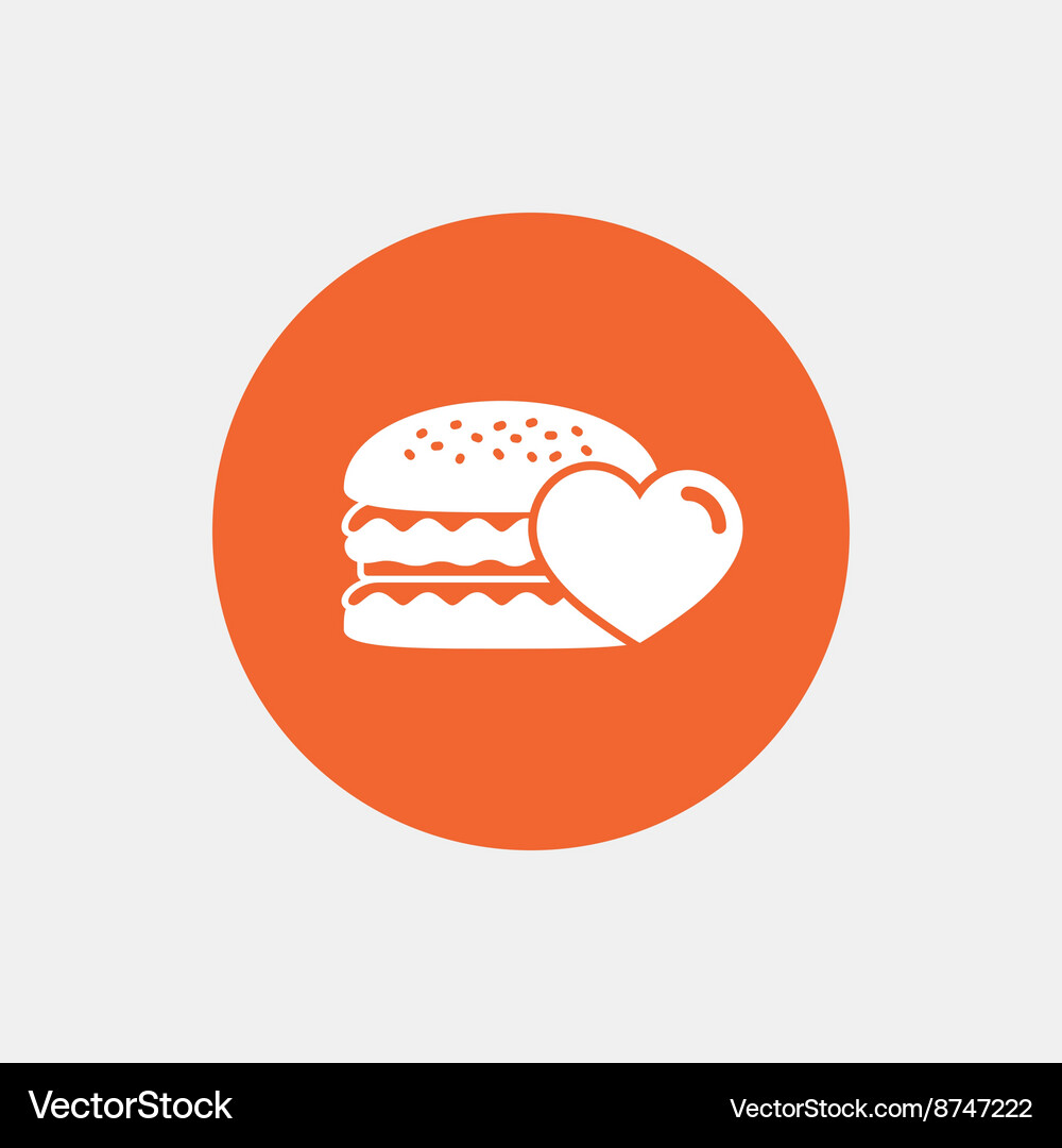 Hamburger icon burger food symbol Royalty Free Vector Image