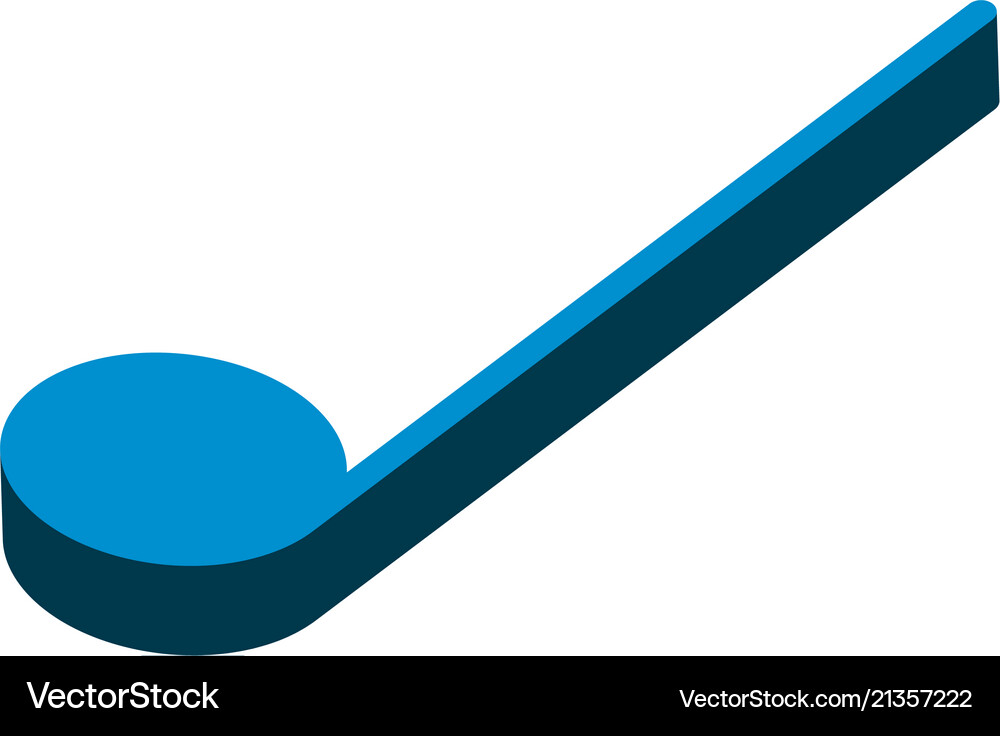 Isometric quarter musical note Royalty Free Vector Image