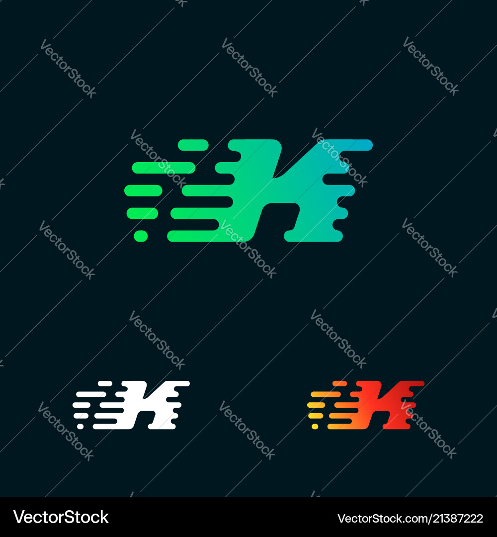 Letter k modern speed shapes logo design Vector Image