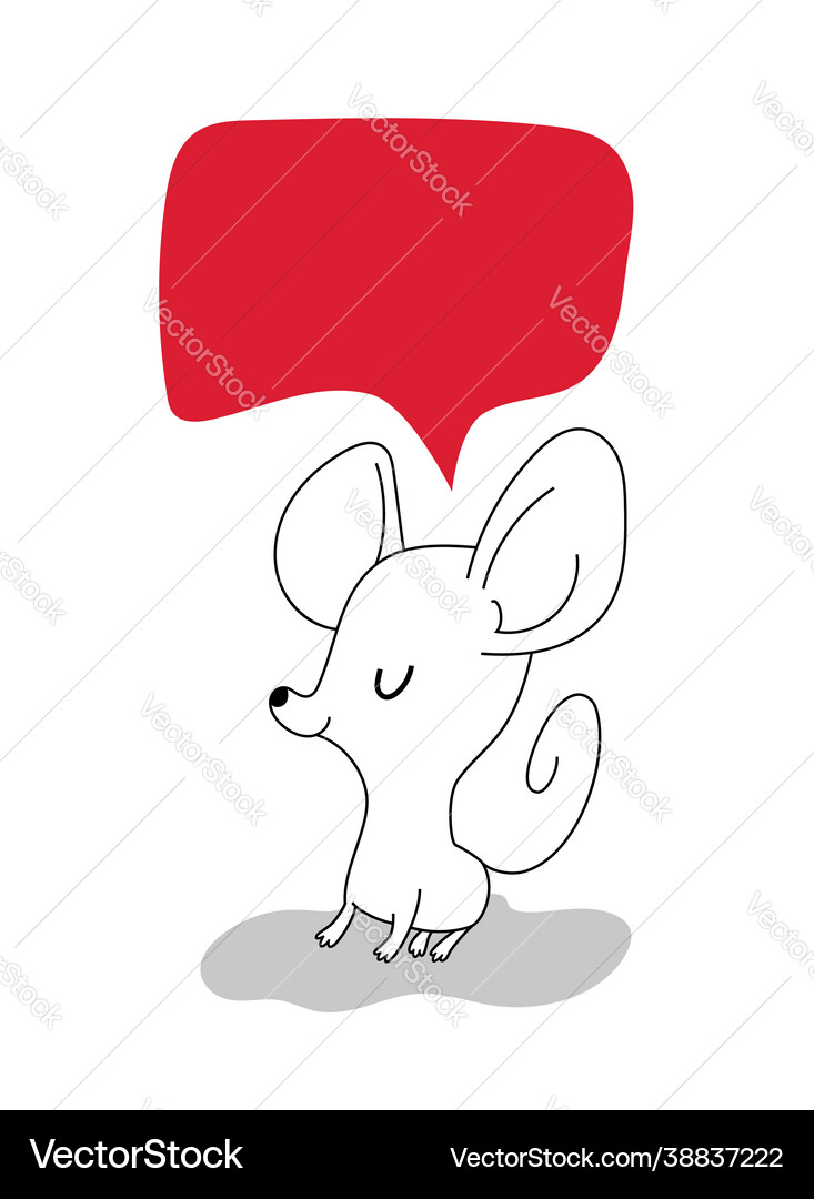 Little mouse is dreaming greeting card Royalty Free Vector