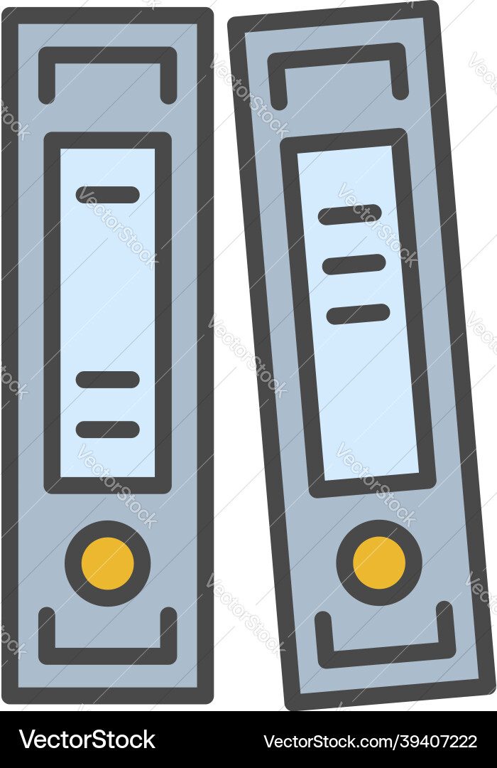 Office folder stand icon color outline Royalty Free Vector