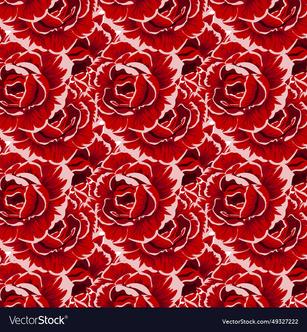 Red rose pattern Royalty Free Vector Image - VectorStock