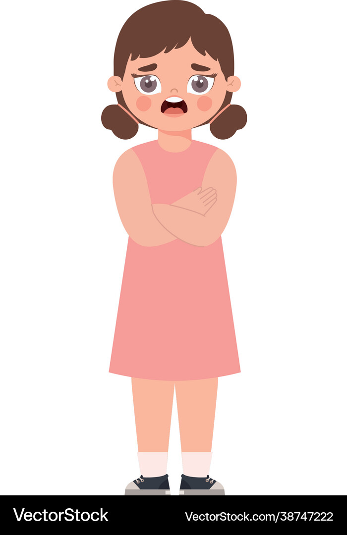 Screaming young girl Royalty Free Vector Image