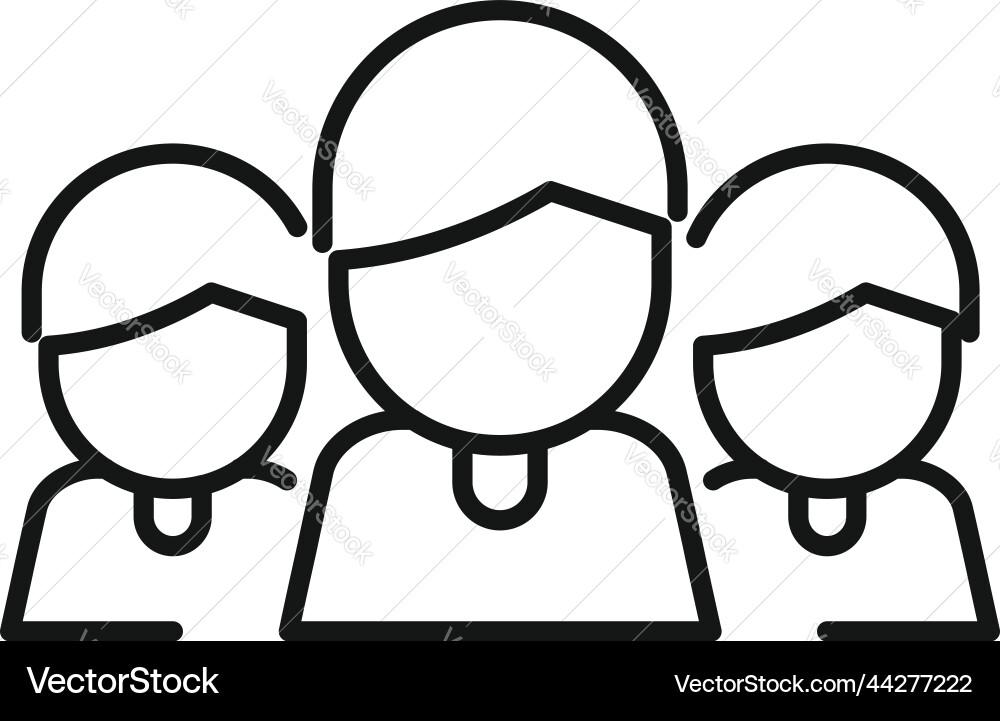 Seo group icon outline hunter goal Royalty Free Vector Image