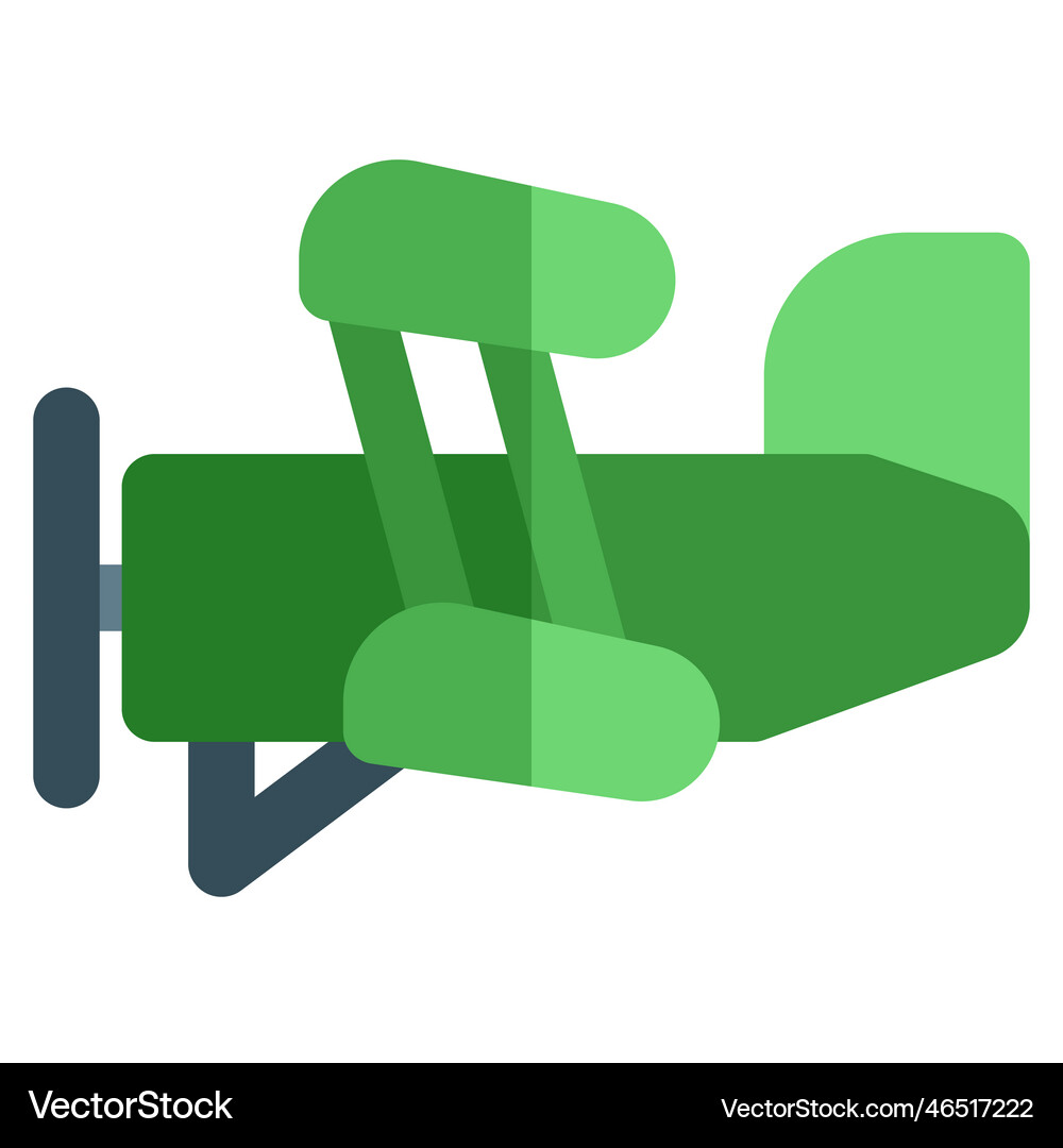 Vintage aircraft equipped with machine gun Vector Image