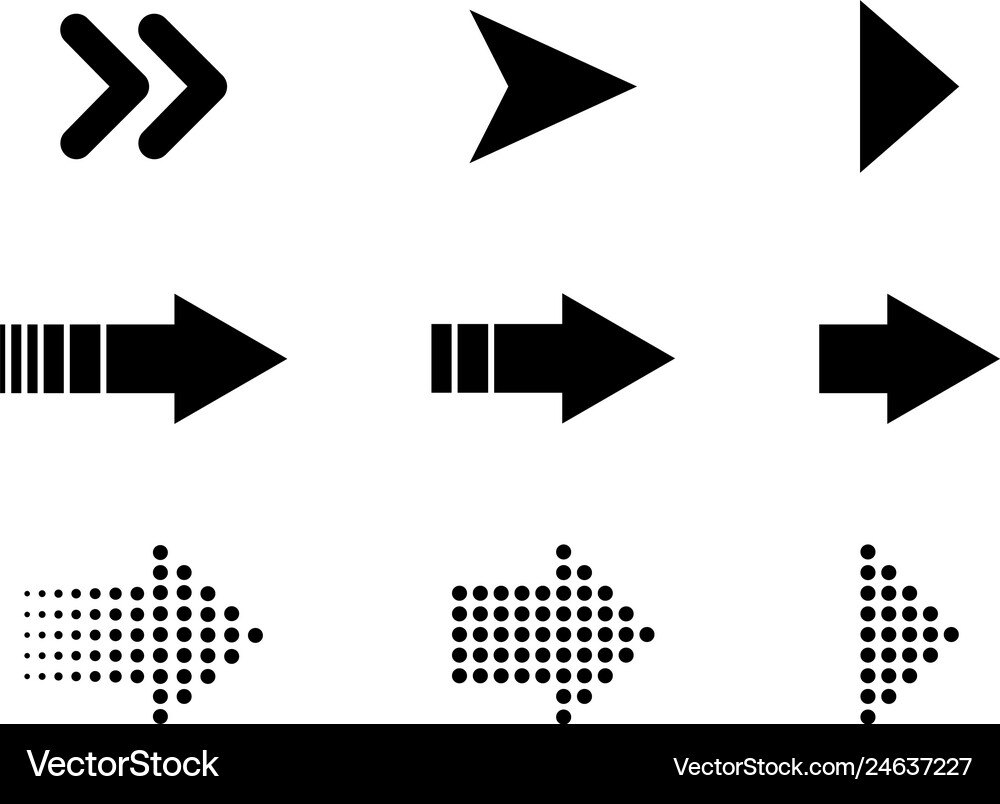Collection arrows arrows icon arrow arrows Vector Image